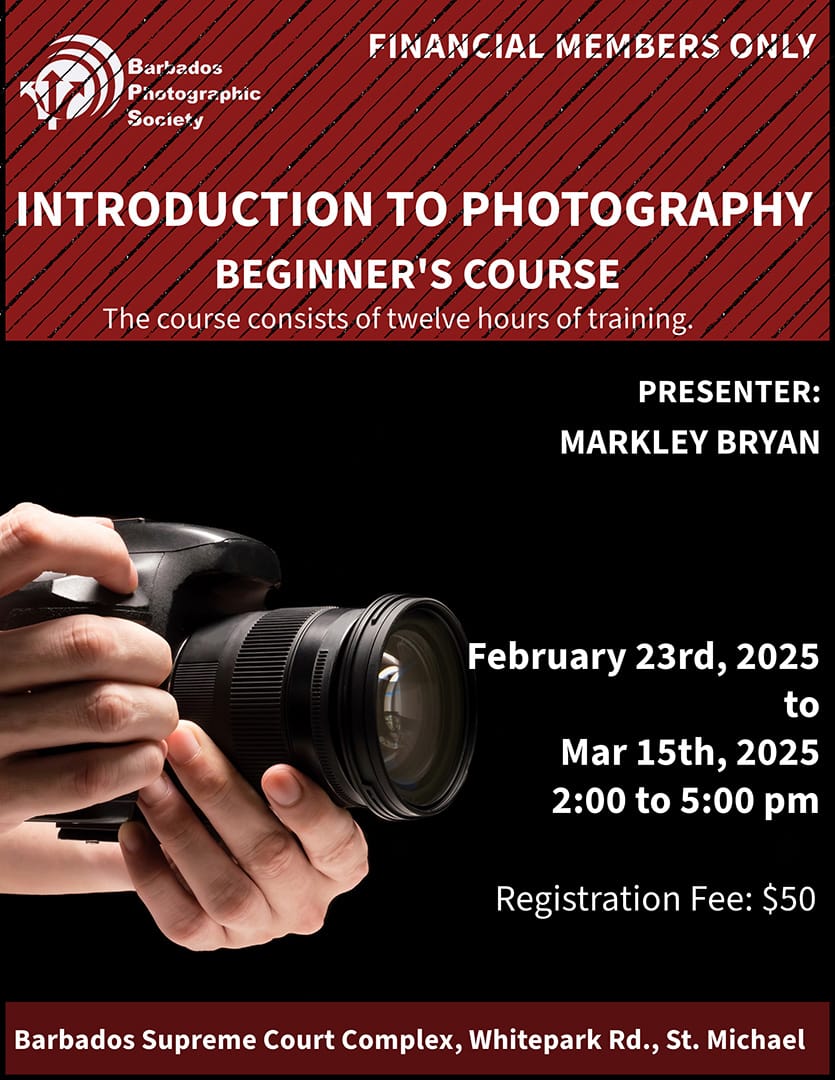Workshop: Introduction to Photography 2025 – thebarbadosphotographicsociety